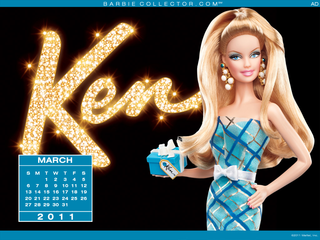 Desktop Calendar: March, by Barbie Collector | Una vitrina llena de ...
