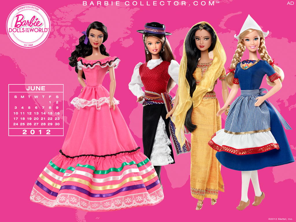 Desktop Calendar of Barbie Collector – June 2012 | Una vitrina llena de ...