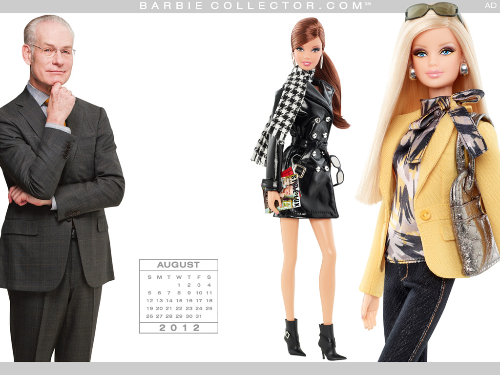 Desktop Calendar of Barbie Collector – August 2012 | Una vitrina llena ...