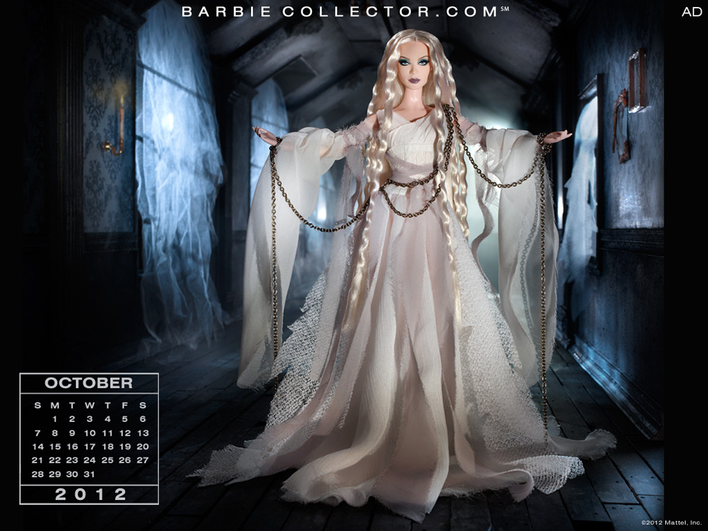 Desktop Calendar of Barbie Collector – October 2012 | Una vitrina llena ...