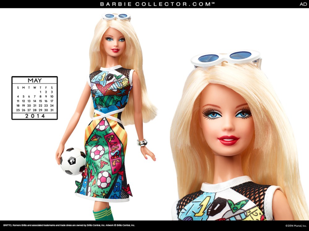 Desktop Calendar of Barbie Collector – May 2014 | Una vitrina llena de ...