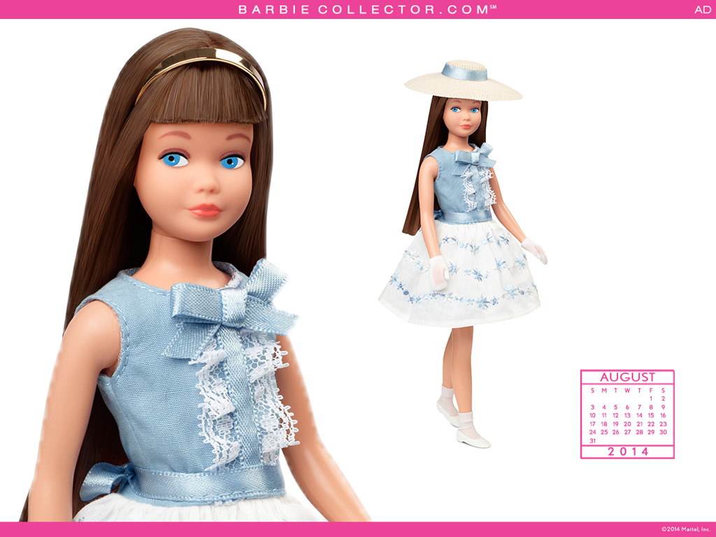 Desktop Calendar of Barbie Collector – August 2014 | Una vitrina llena ...