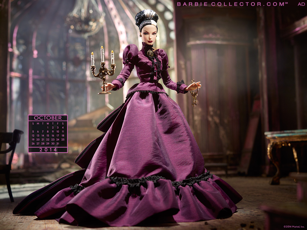 Desktop Calendar of Barbie Collector: October 2014 | Una vitrina llena ...