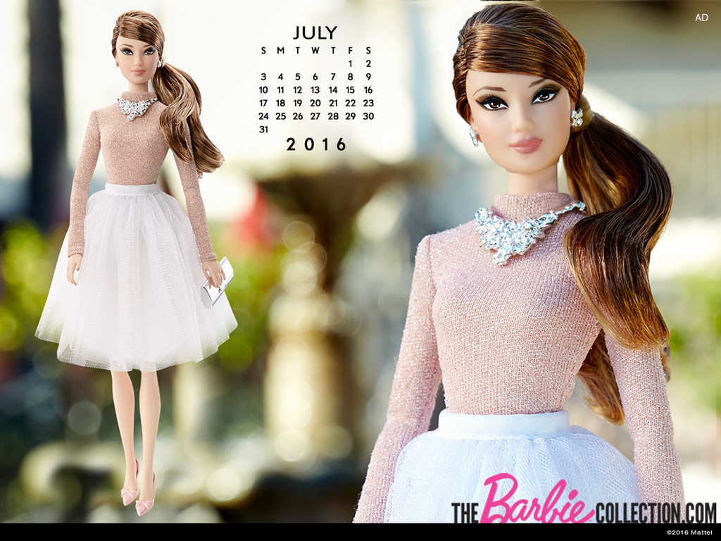 Calendario oficial de The Barbie Collection: julio de 2016 | Una ...